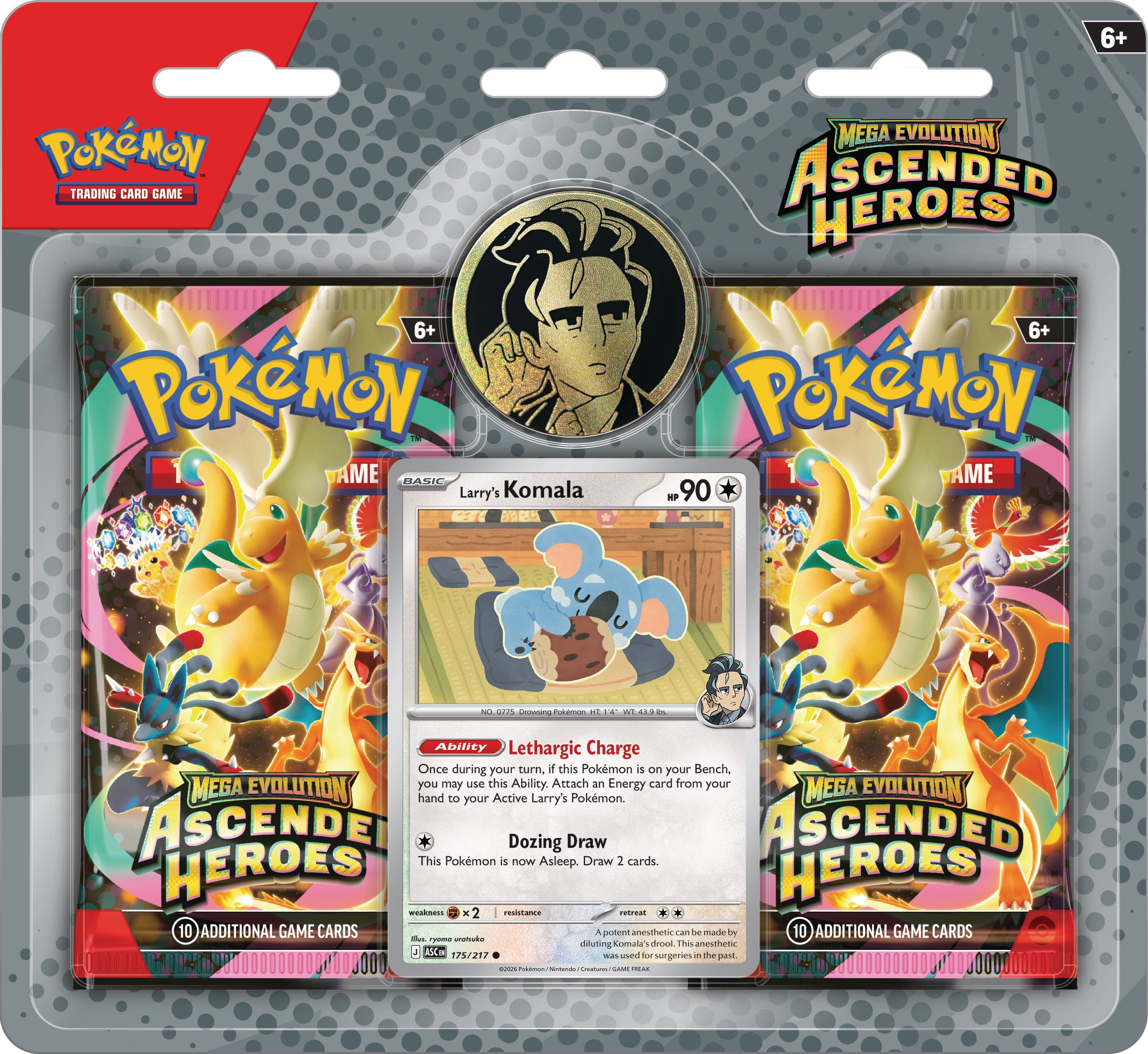 Pokemon: 2-pack blister Larry's Komala: MEGA Evolution Ascended Heroes ...
